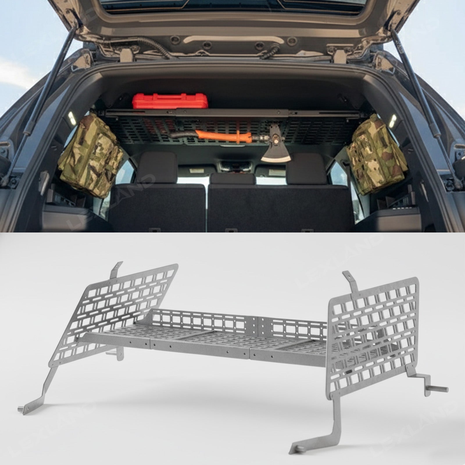 4Runner Molle Panel Storage Shelf Trunk Organizer Luggage Storage Carr ...