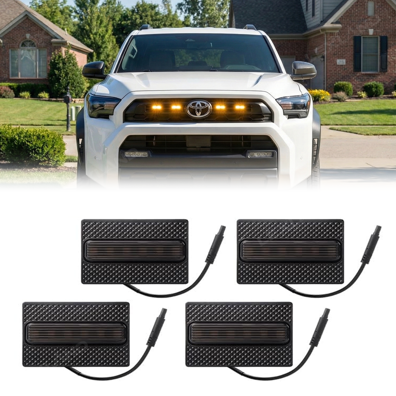 4Runner Raptor Lights Multi-color LED Front Grille Lights 3.0 For Toyo ...