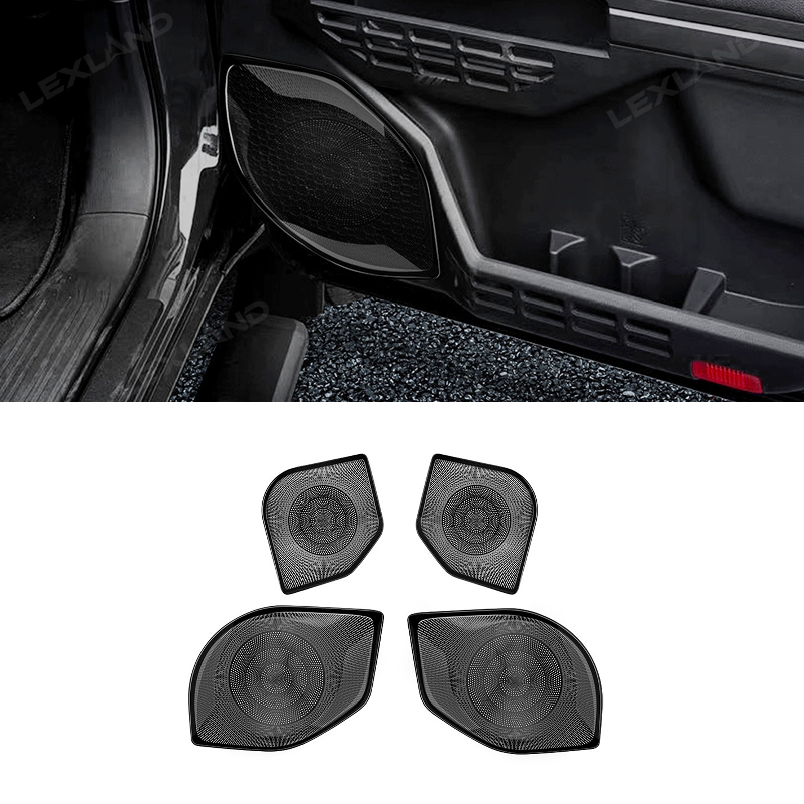 Tacoma Stainless Steel Door Speaker Horn Panel Cover Car Interior Trim ...